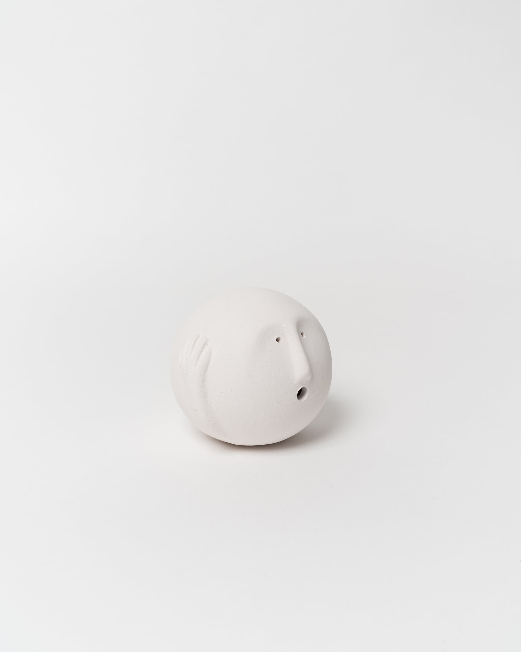 Unique Handmade Ceramic Head Sculpture with Ear-Covering Gesture – Bun ...