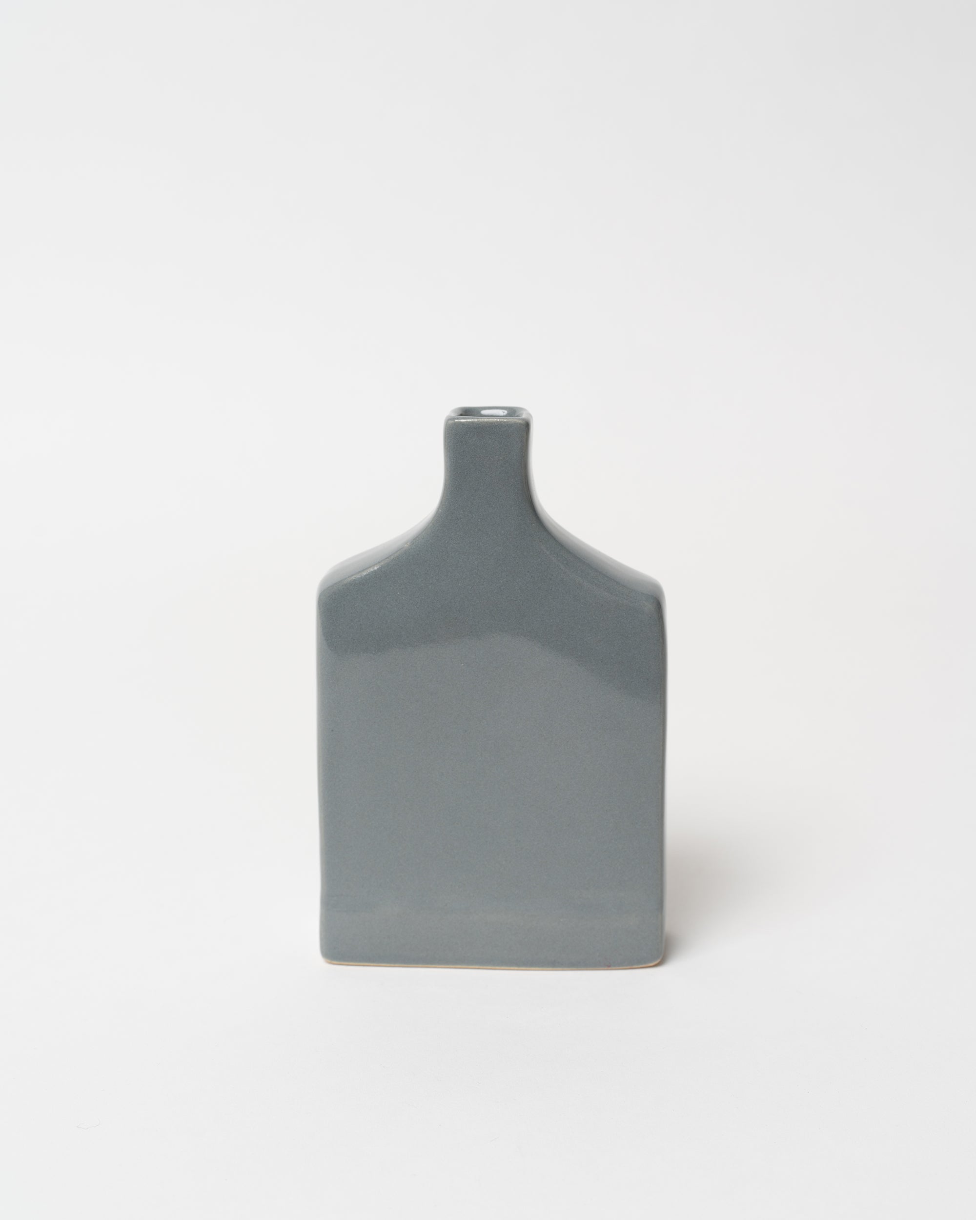 Handmade Misty Blue Glazed Flask – Bun and Pillow